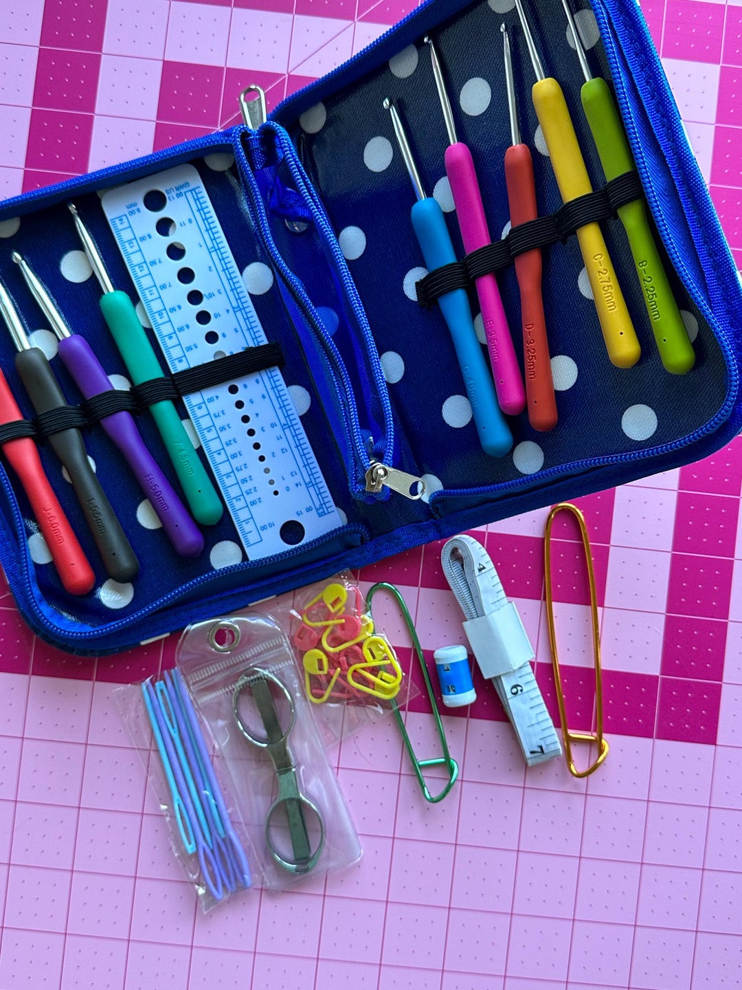 Be Craftee - 9 Crochet Hook Set W/accessories & Case - Etsy
