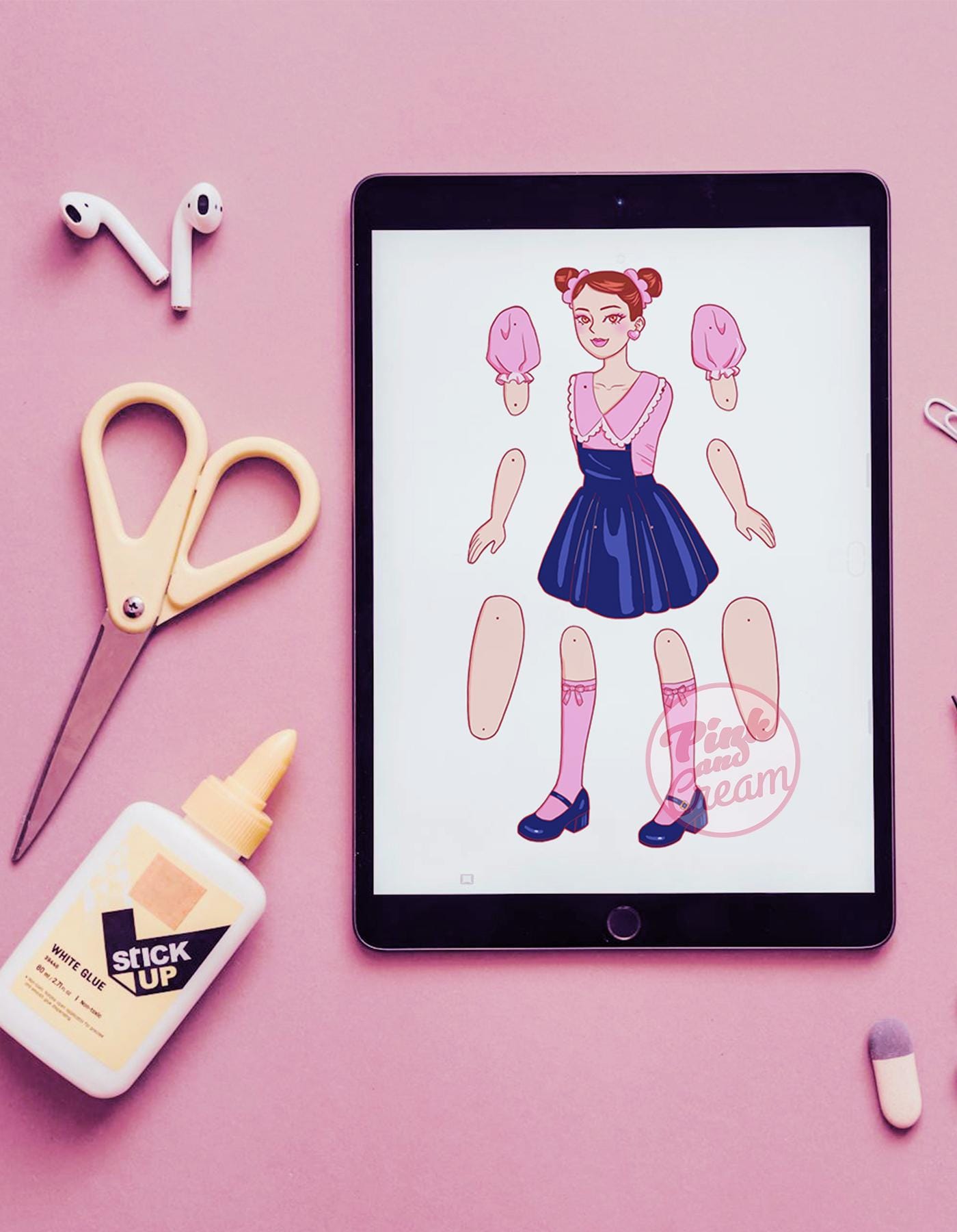 Printable Paper Doll Articulated Paper Doll Korean Paper Doll Kpop ...