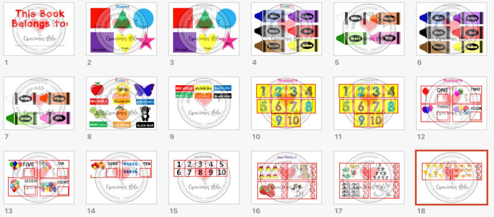 Preschool Printable Worksheets - Etsy