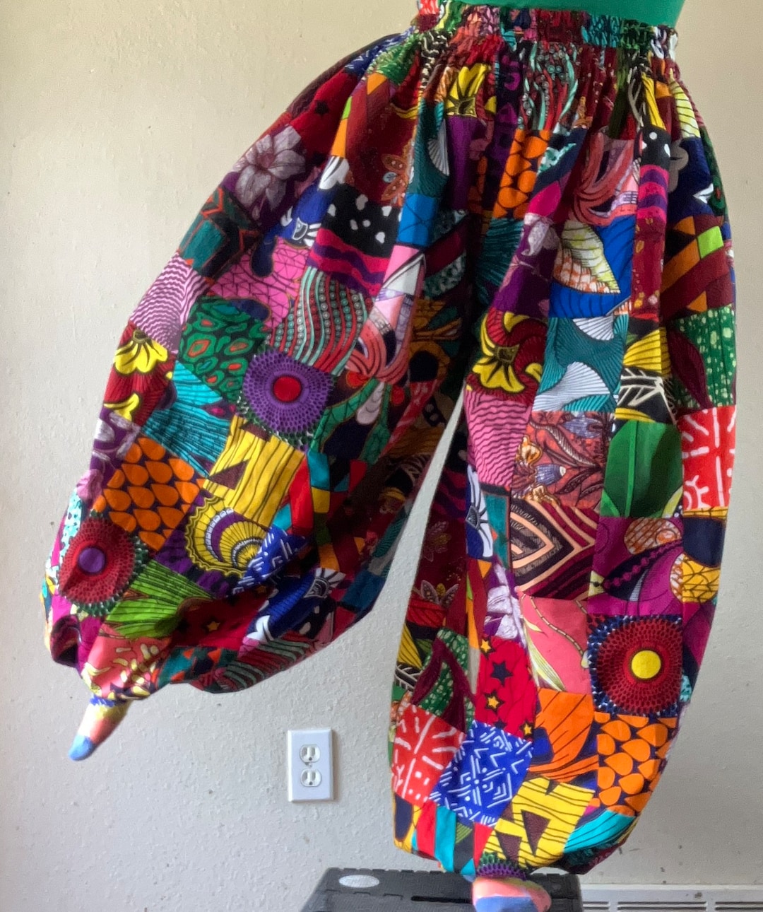 Out of This World Amazing Handmade African Print Patchwork Genie Pants ...
