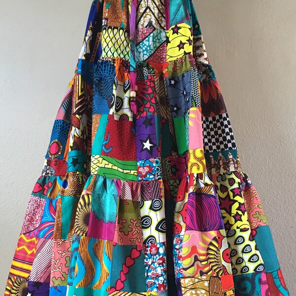 African Print Skirt - Etsy