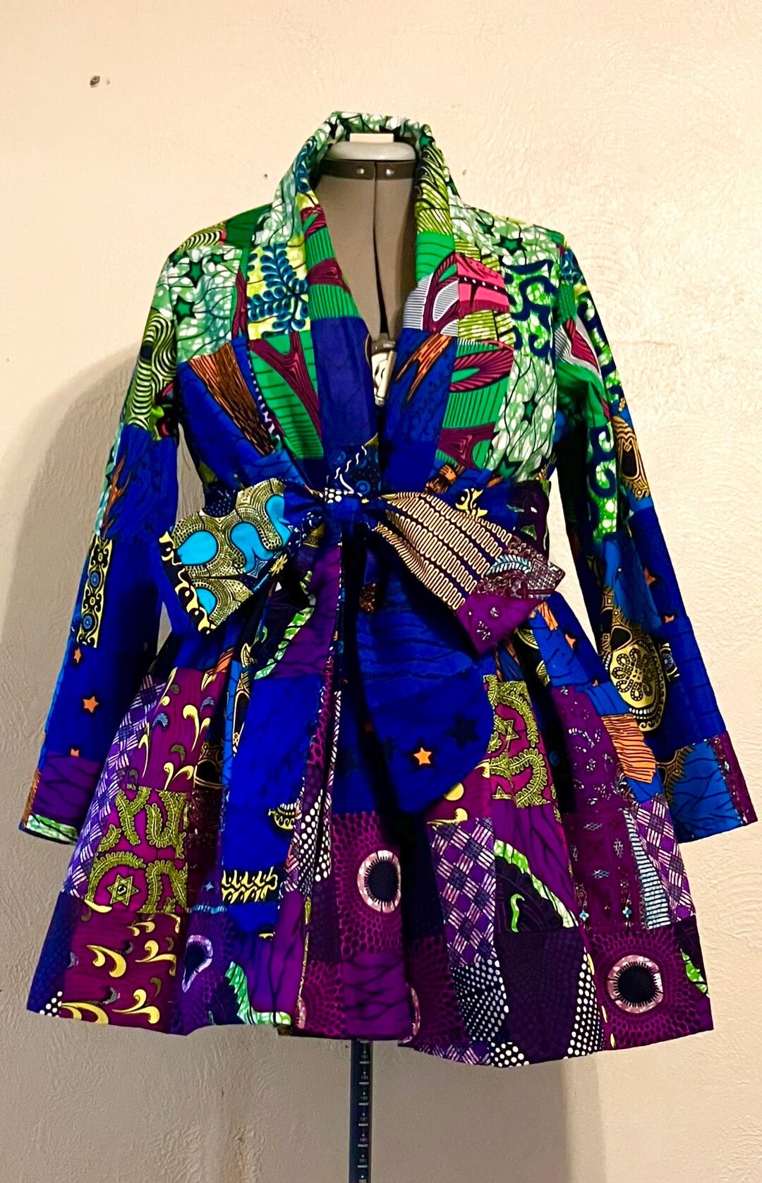 Cools Colorway African Wax Print Patchwork Jacket: Handmade Cotton ...