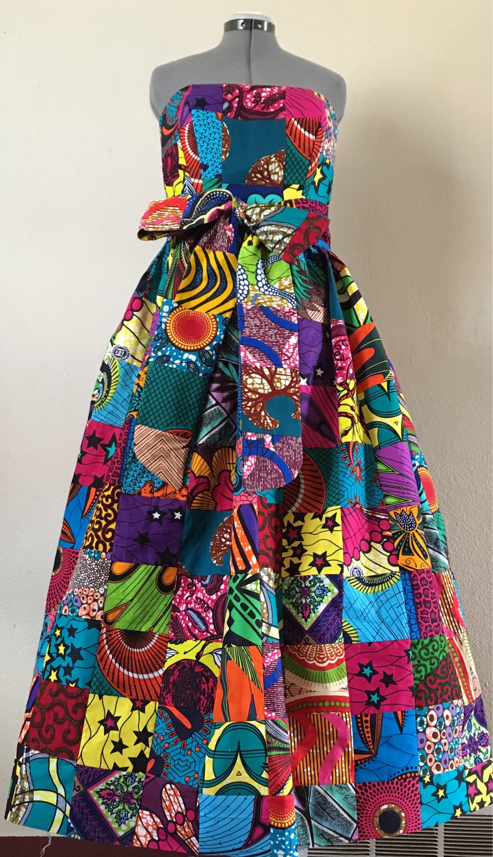 Straight Top Sleeveless Halter Patchwork African Wax Print | Etsy