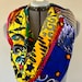 Rainbow Extra Large African Print 100% Cotton Infinity Scarf Patchwork ...