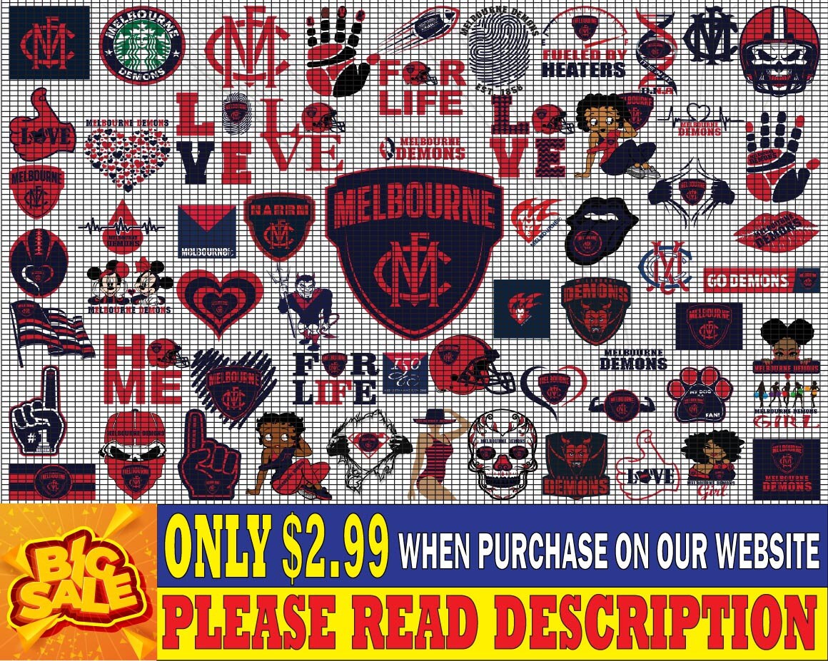 Melbourne Demons Football Team Svg Melbourne Demons Svg AFL - Etsy