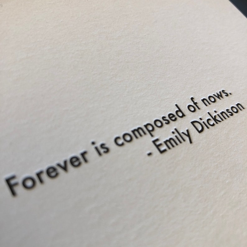 Emily Dickinson Forever letterpress Greeting Card With - Etsy