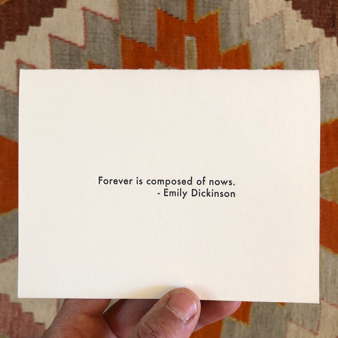 Emily Dickinson - Forever (letterpress Greeting Card With Envelope) - Etsy