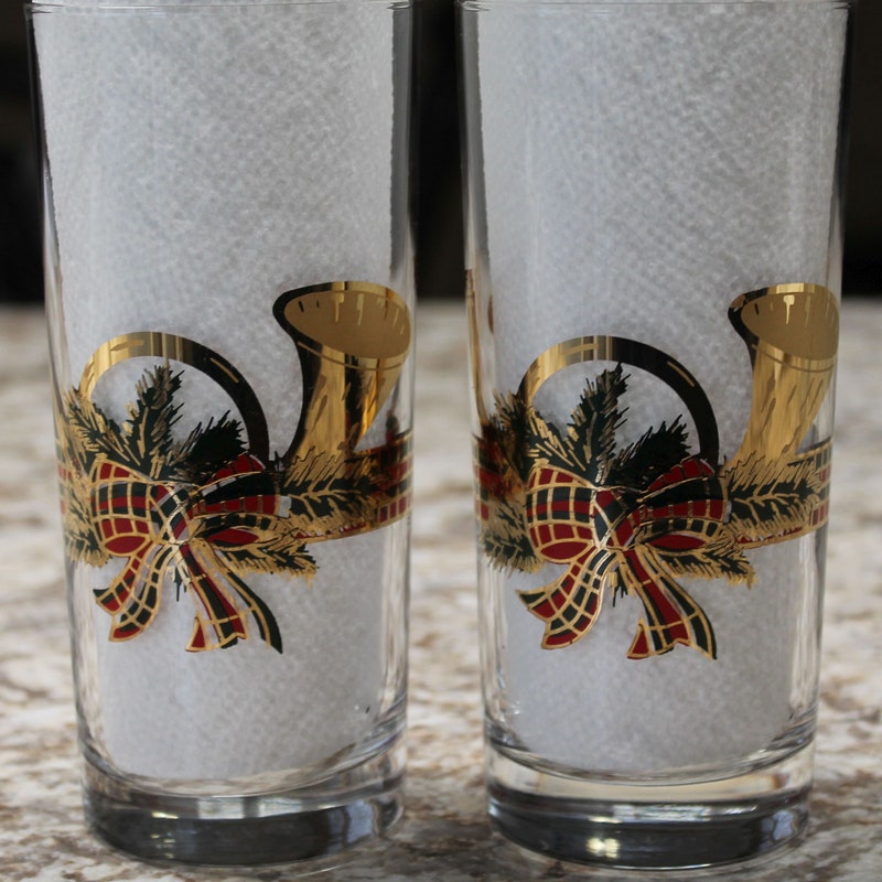Christmas Glassware - Etsy