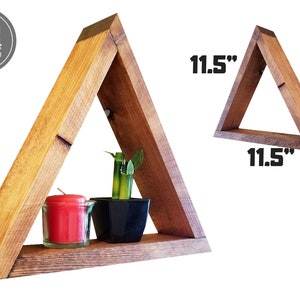 Triangle Floating Shelf, Modern Triangle Hanging Shelf, Triangle Wall ...