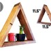 Triangle Floating Shelf, Modern Triangle Hanging Shelf, Triangle Wall ...