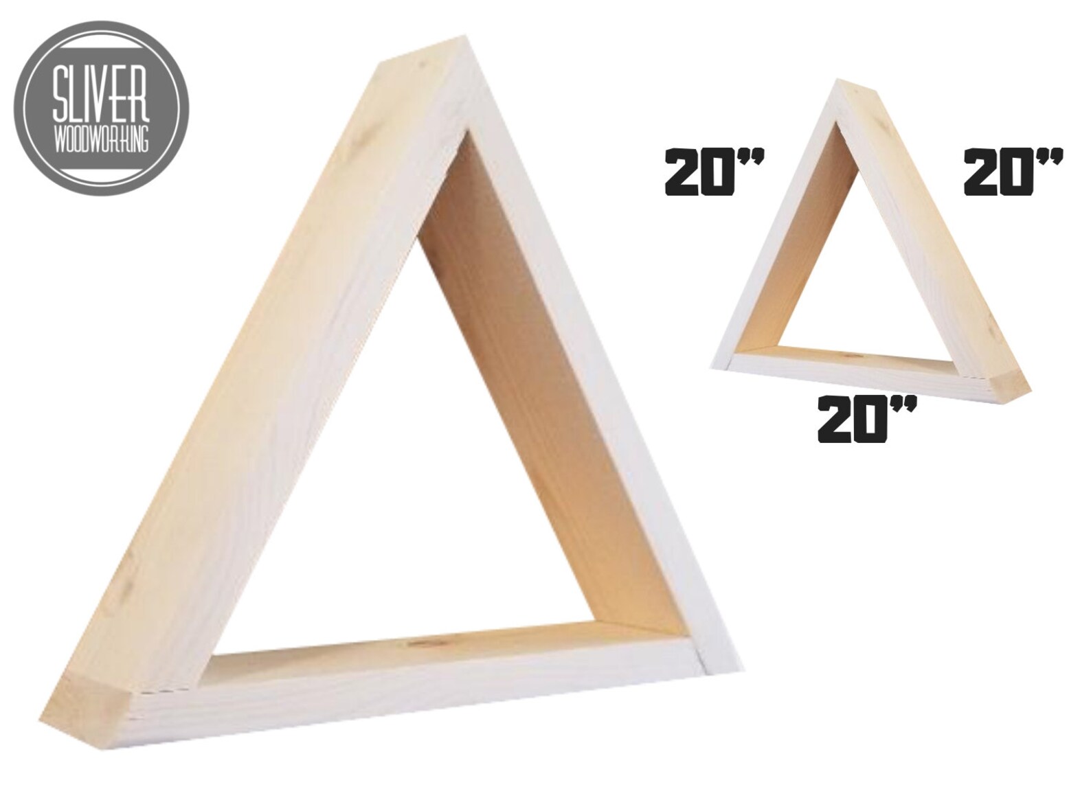Triangle Floating Shelves (3 Pack) Modern Triangle Hanging Shelf ...