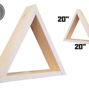 Triangle Floating Shelves (3 Pack) Modern Triangle Hanging Shelf ...