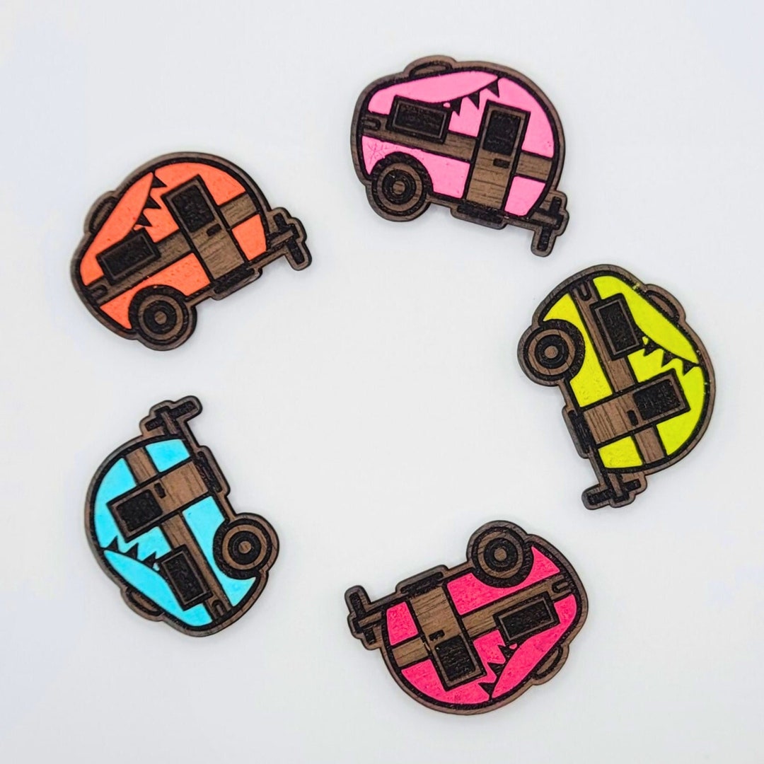 Vintage Walnut Camper Magnets | Camper Gifts | Camping Enthusiasts - Etsy