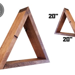 Triangle Floating Shelf, Modern Triangle Hanging Shelf, Triangle Wall ...