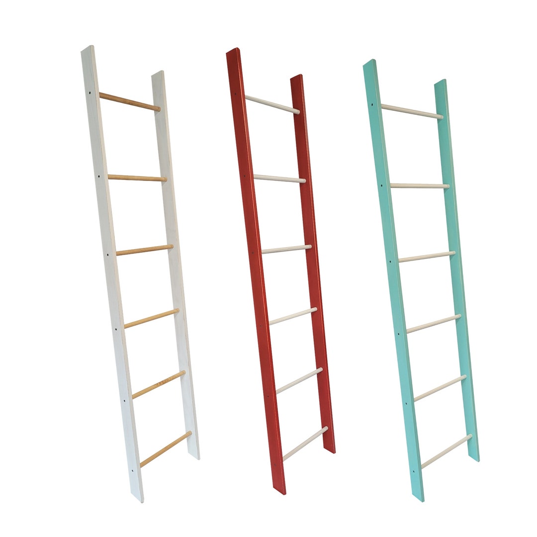 Farmhouse Decorative Wooden Blanket Ladder 4 Ft, 5 Ft, 6 Ft, 7 Ft and 8 ...