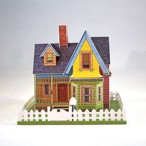 Up House Papercraft DIY Pdf Files3d Paper Cut Templatehand | Etsy Canada