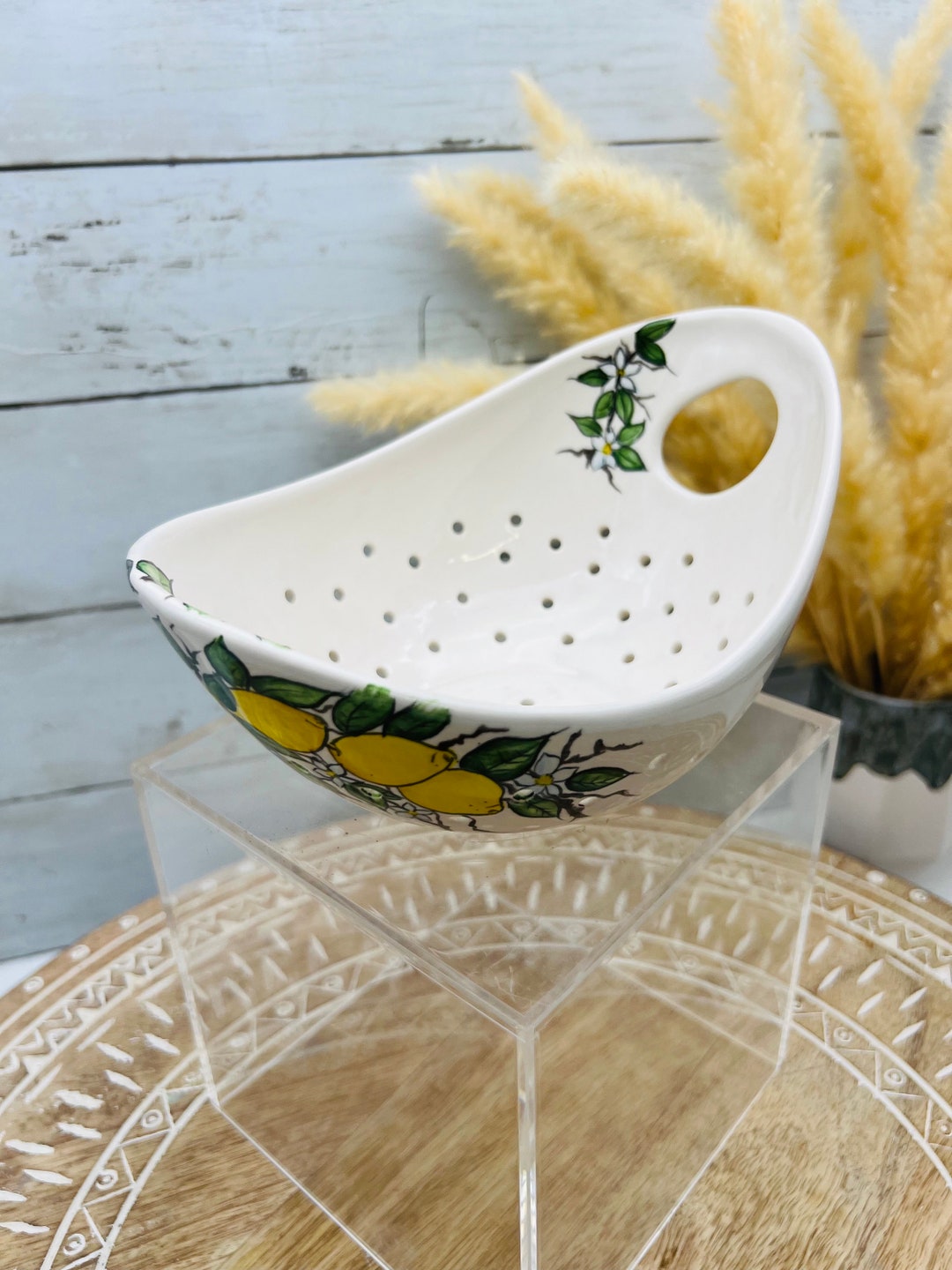 Small Colander With Handle - Fruity Berry Bowl - Berry Colander ...