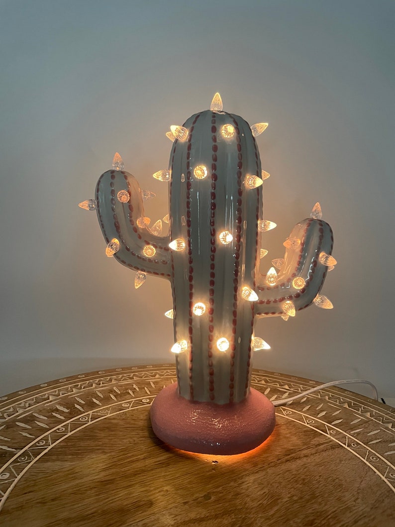 Cactus Tree With Lights Vintage Style Light-up Cactus | Etsy