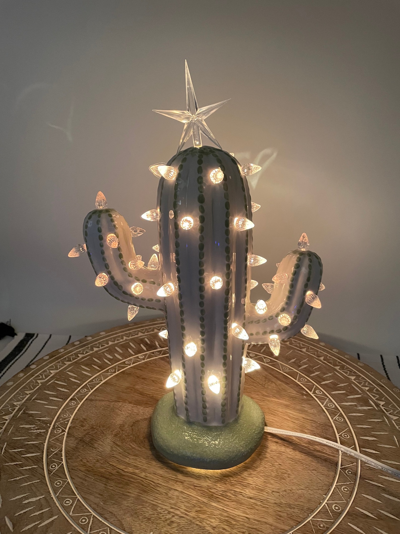 Cactus Tree With Lights Vintage Style Light-up Cactus | Etsy