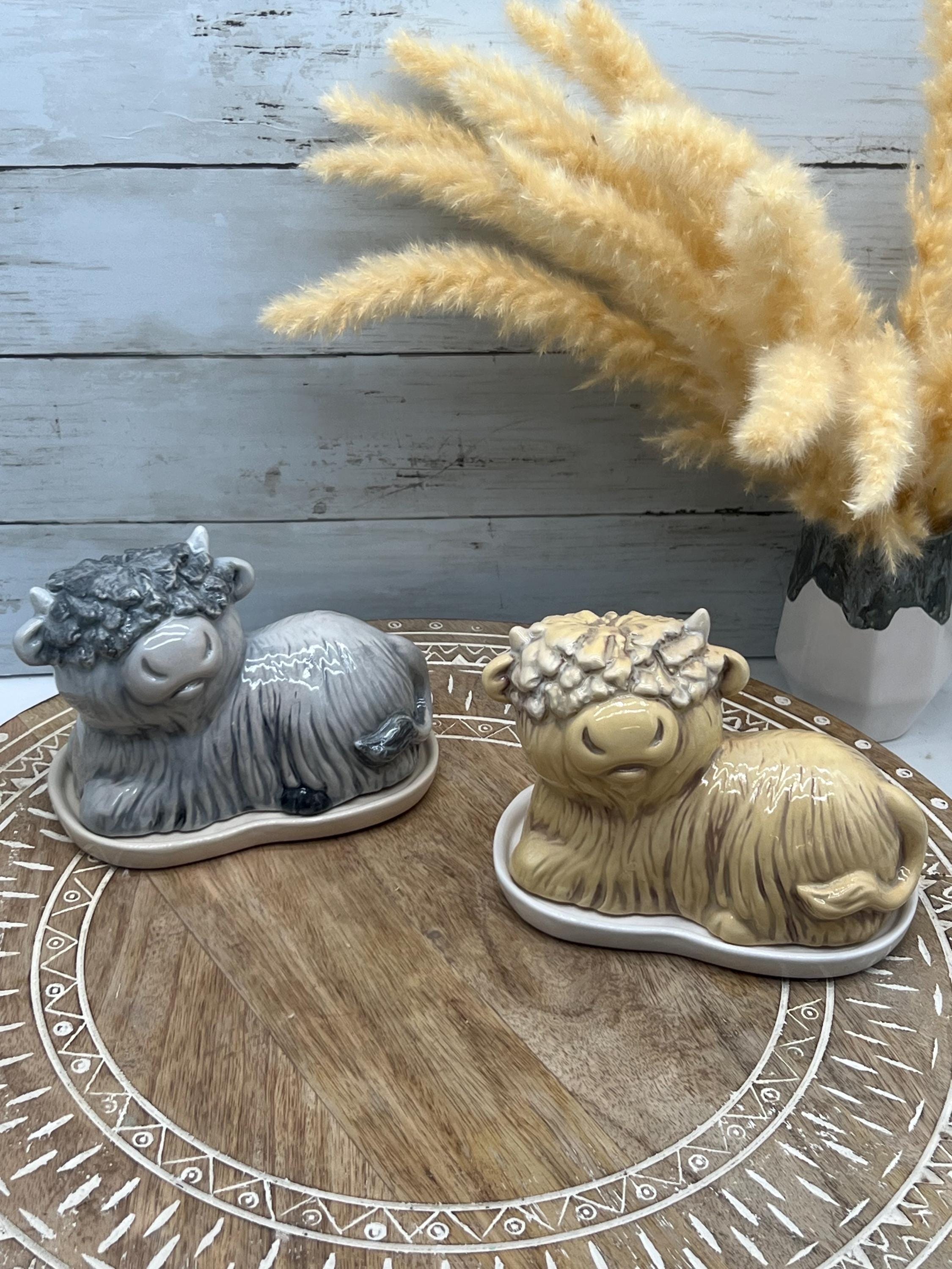 Highland Cow Butter Dish - Cow Gift - Highland Cow Lover Gift - Cow ...