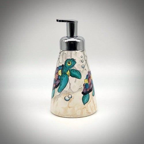 Sea Turtle Foaming Soap or Lotion Dispenser Under the - Etsy
