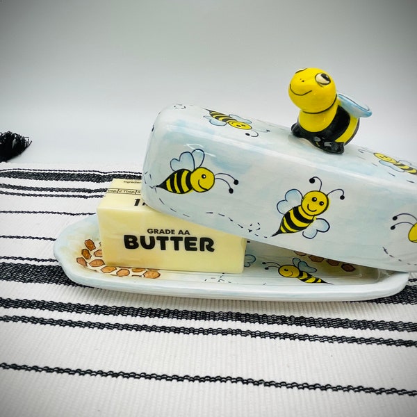 Butter Dish With Bee - Etsy
