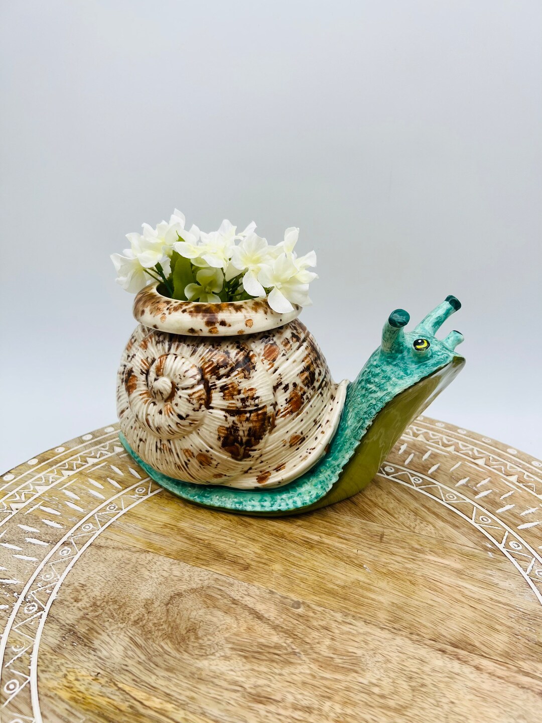 Indoor Planter - Snail African Violet Planter Pot - Hand Painted ...