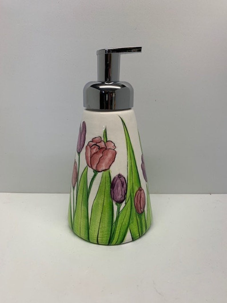 Spring Tulips - Foaming Soap or Lotion Dispenser - Etsy