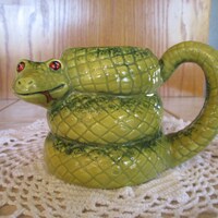 Handmade Snake Ceramic Mug | Unique Coffee Cup With Snake Design ...