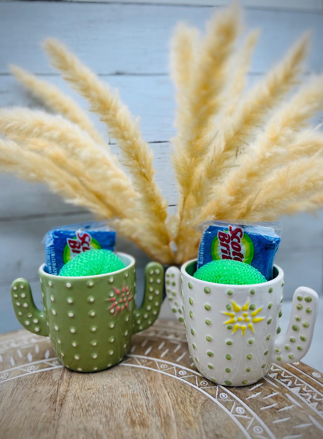 Prickly Cactus Scrubber Holder - Kitchen Scrubber - Kitchen Sponge ...