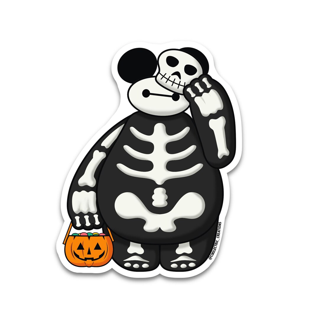 Skeleton Baymax Sticker - Etsy