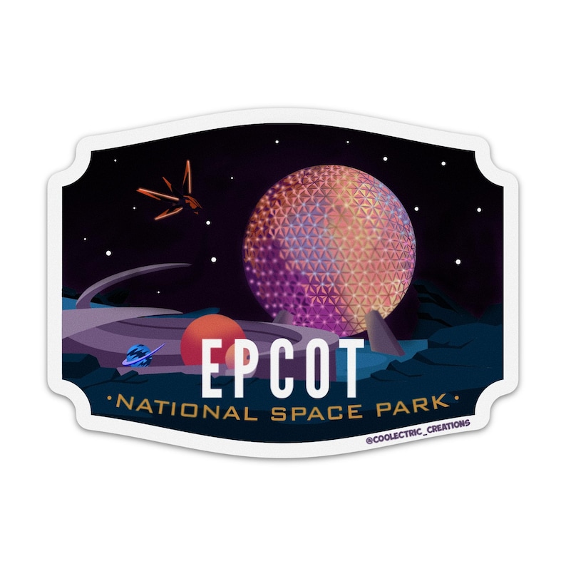 Epcot National Space Park Sticker - Etsy