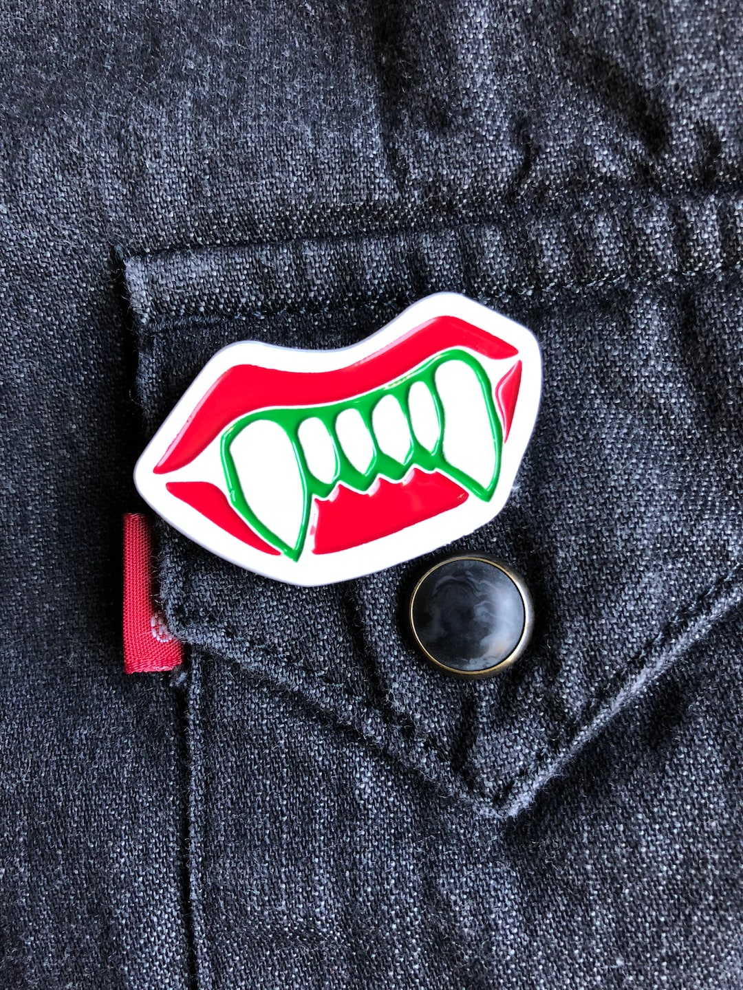 Fangs Enamel Pin - Etsy