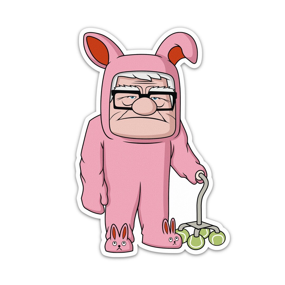 Carl's Bunny Adventure Sticker - Etsy