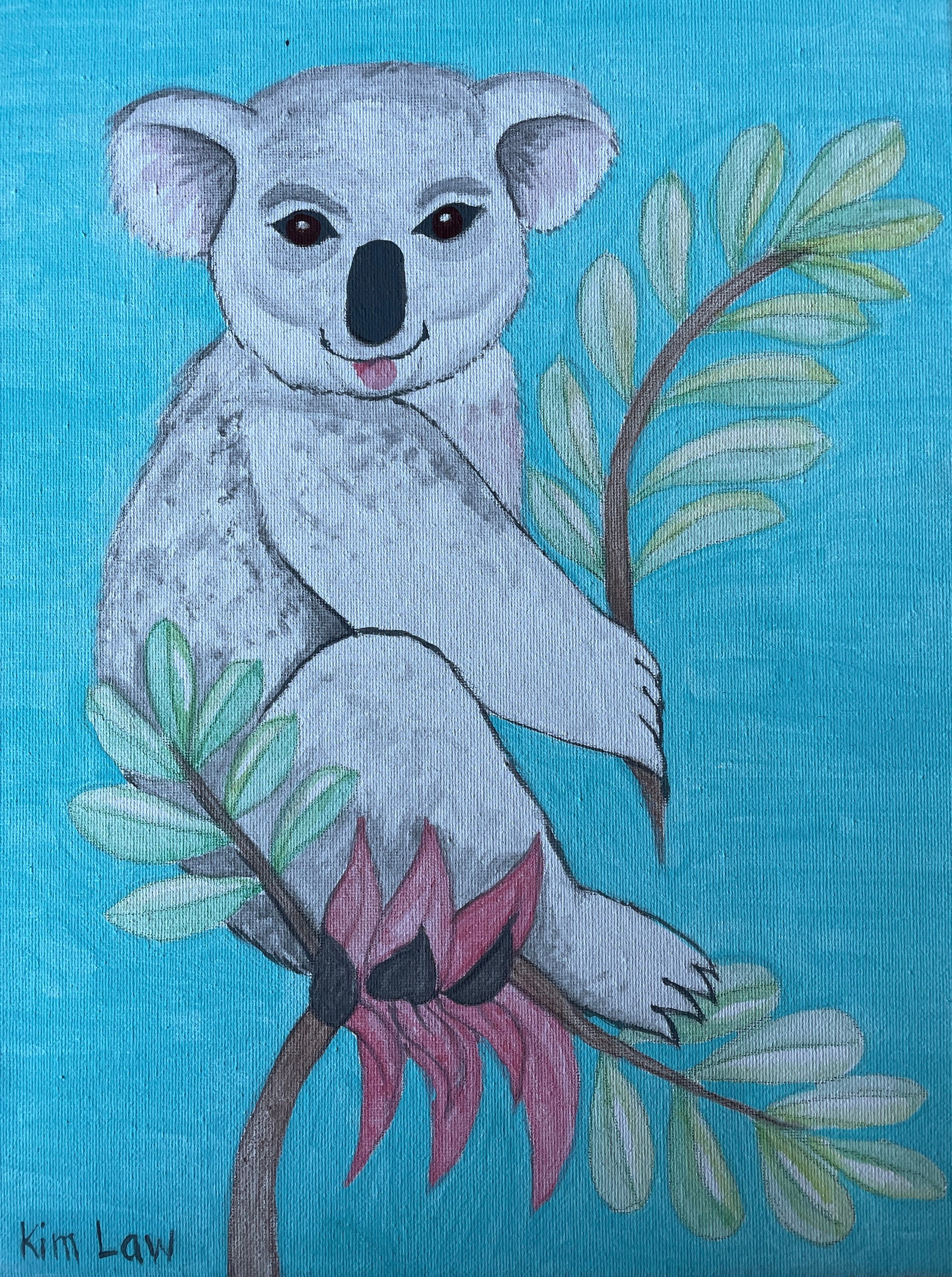 Koala Australian Animal PRINT - Etsy