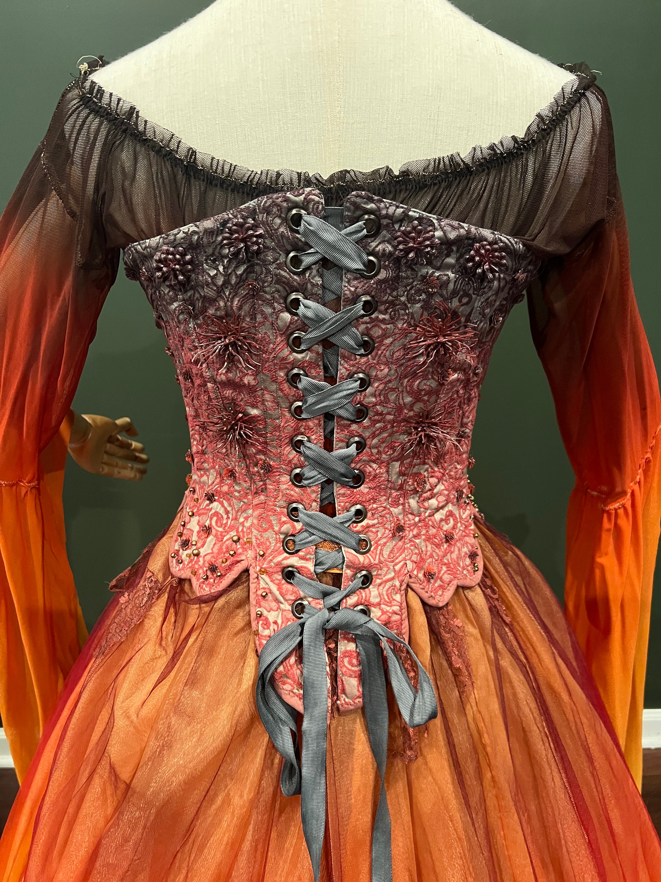 Fire Faerie Whimsical Ombre Corset Dress - Etsy