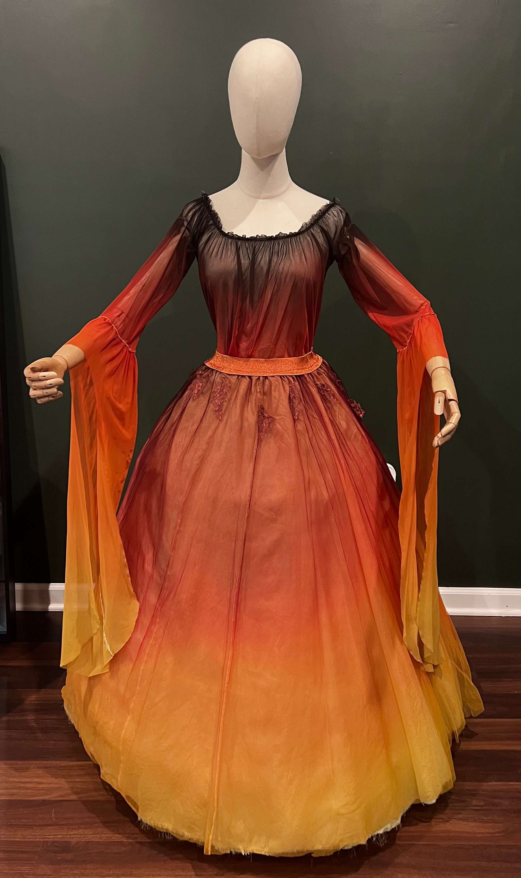 Fire Faerie Whimsical Ombre Corset Dress - Etsy