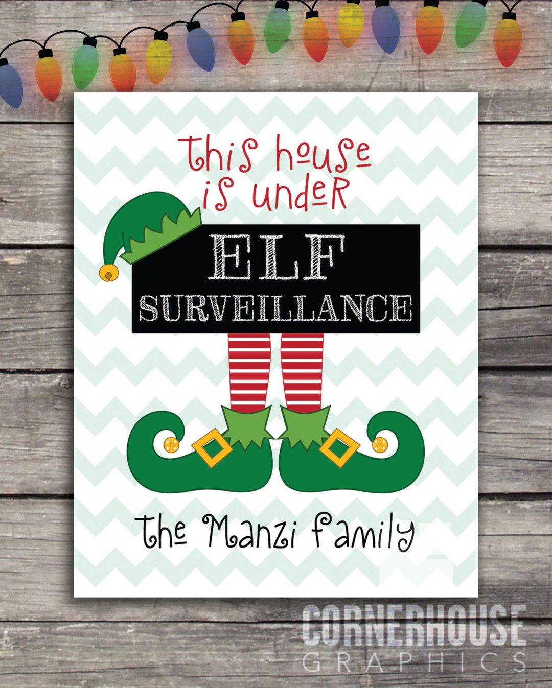 Christmas Decoration - This House is Under Elf Surveillance ...