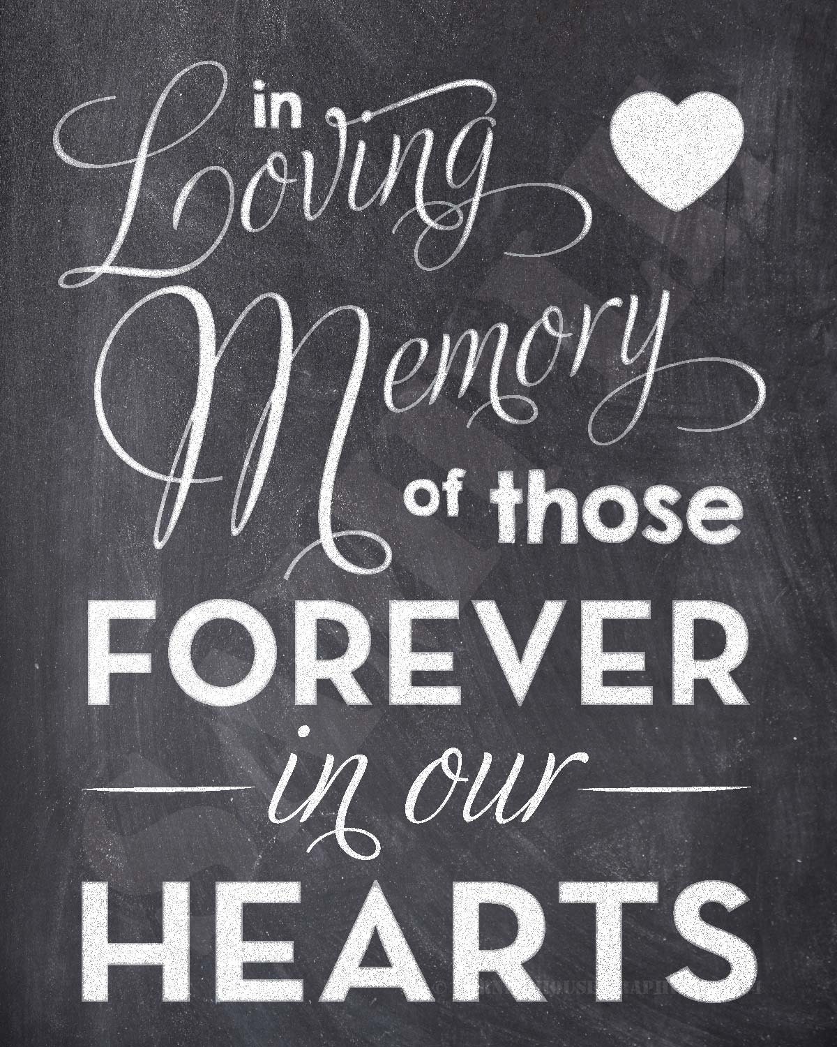 In Loving Memory of Those Forever in Our Hearts 8x10 | Etsy