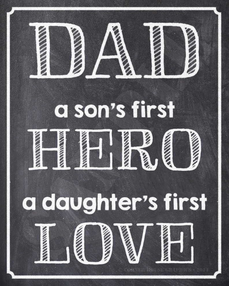 Dad Chalkboard Sign 8x10 INSTANT DOWNLOAD - Etsy