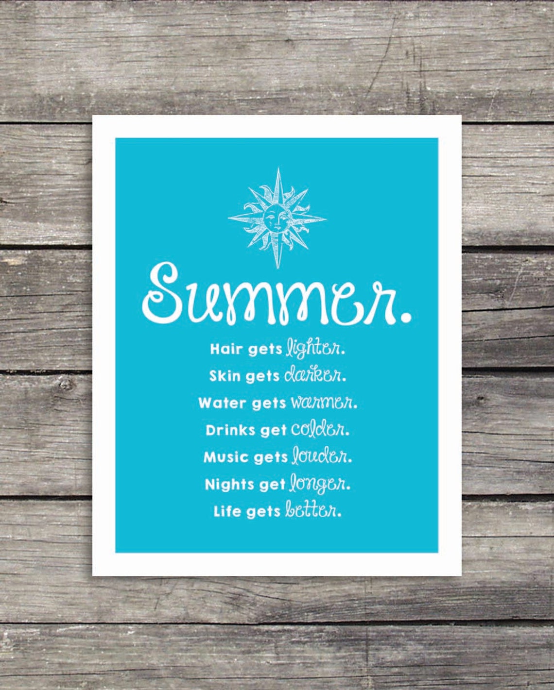Summer Sign 8x10 Perfect for Summer Seasonal House Decor! Instant ...