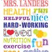 Health Teacher Subway Art Personalized With Name 8x10 Digital Print ...