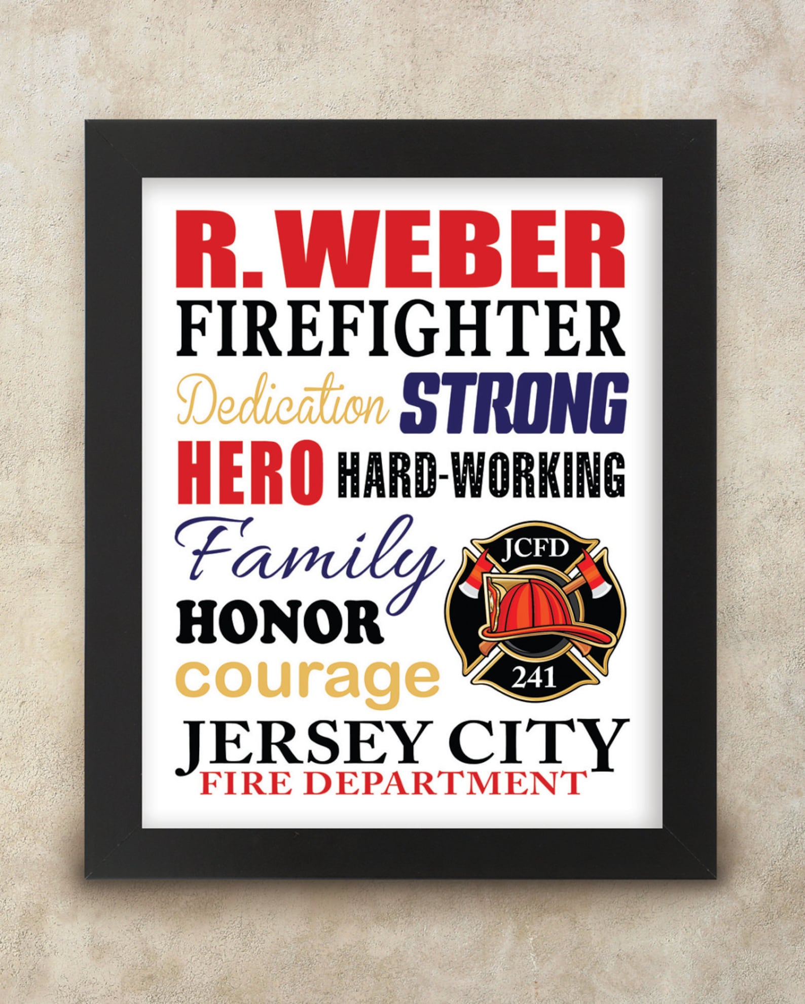 Firefighter Sign Firefighter Print Firefighter Gift - Etsy