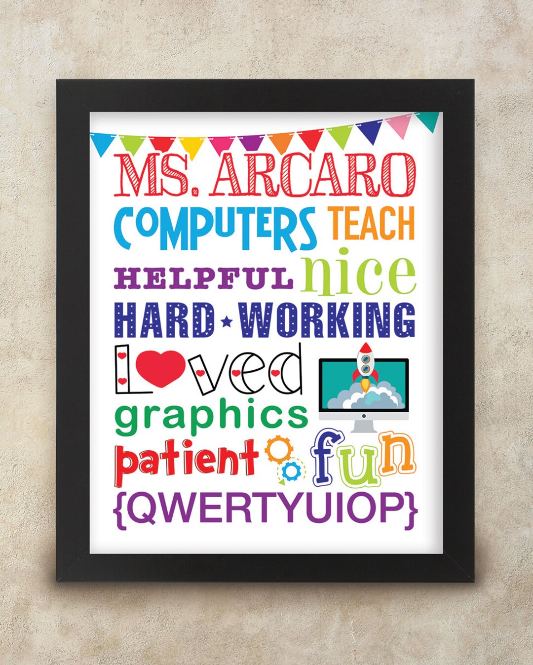 COMPUTER TEACHER GIFT Fin del año Regalo del profesor de - Etsy España