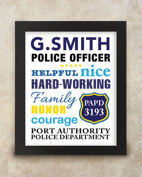 Police Officer Sign Police Officer Gift Personalized With | Etsy