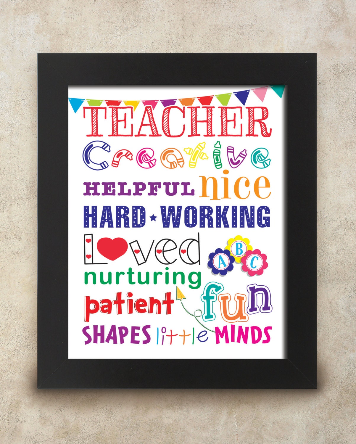 Teacher Subway Art 8x10 Instant Download Teacher Appreciation-end of ...