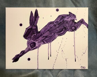 Rabbit Hunting Painting - Etsy