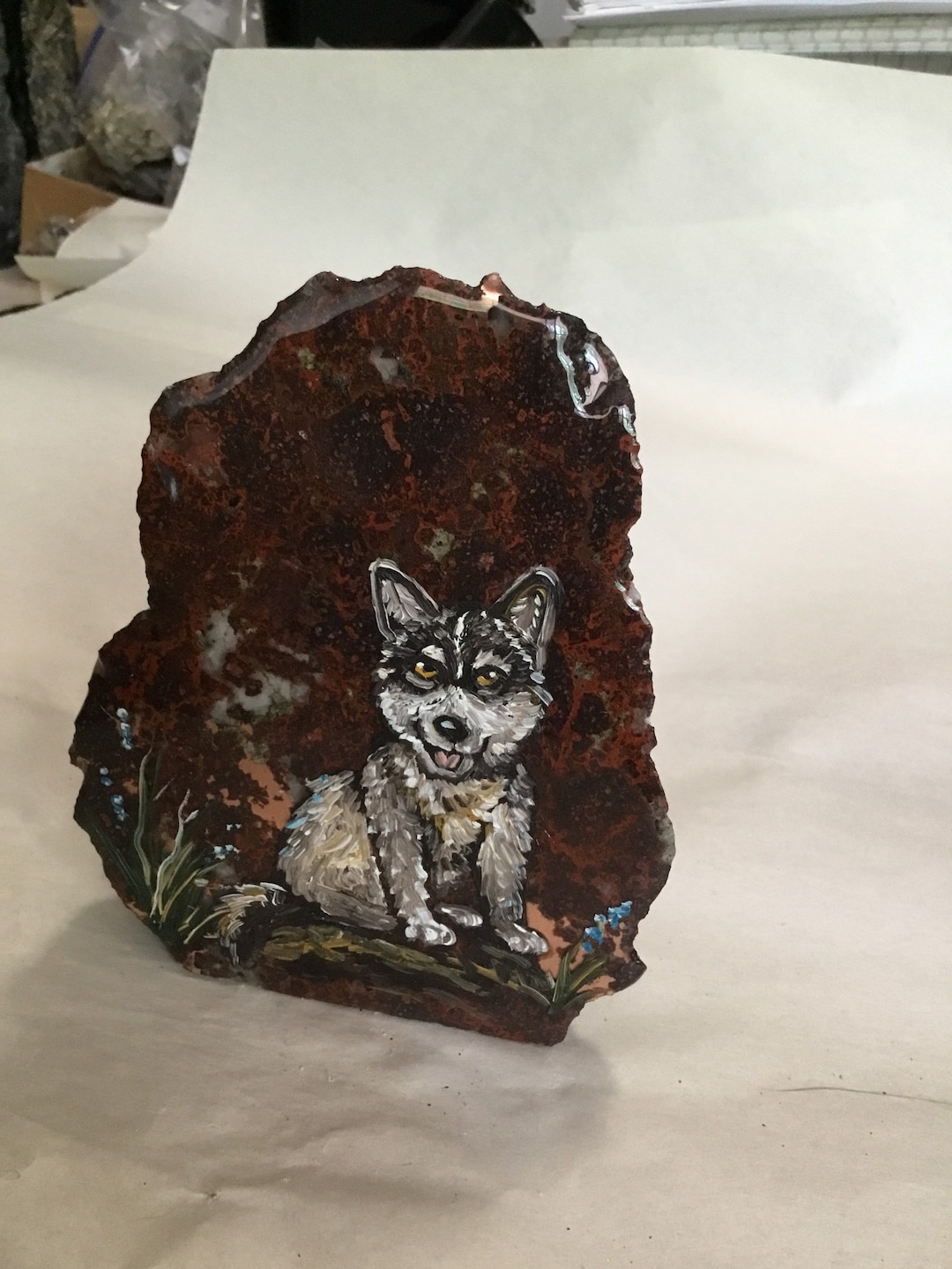 Wolf Cub on Copper Ore - Etsy