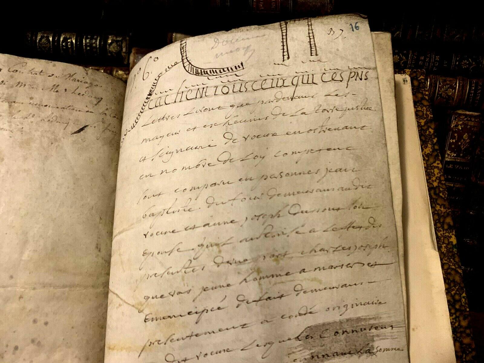 1688-1750 PARCHMENT MANUSCRIPTS BOOK - Compendium of Antique Documents ...