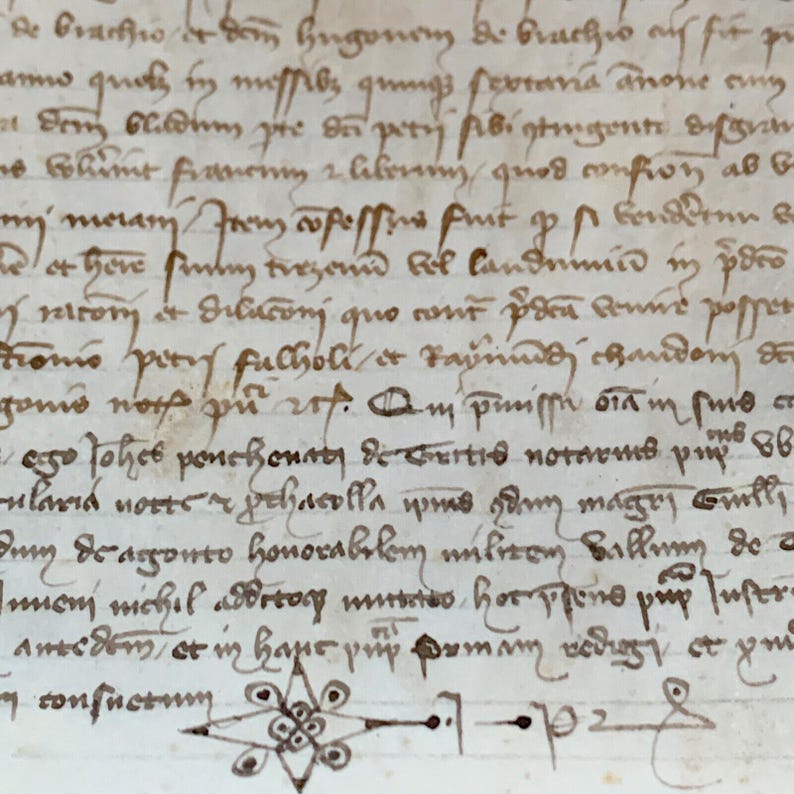 Medieval Vellum Manuscript 1341 - Etsy UK